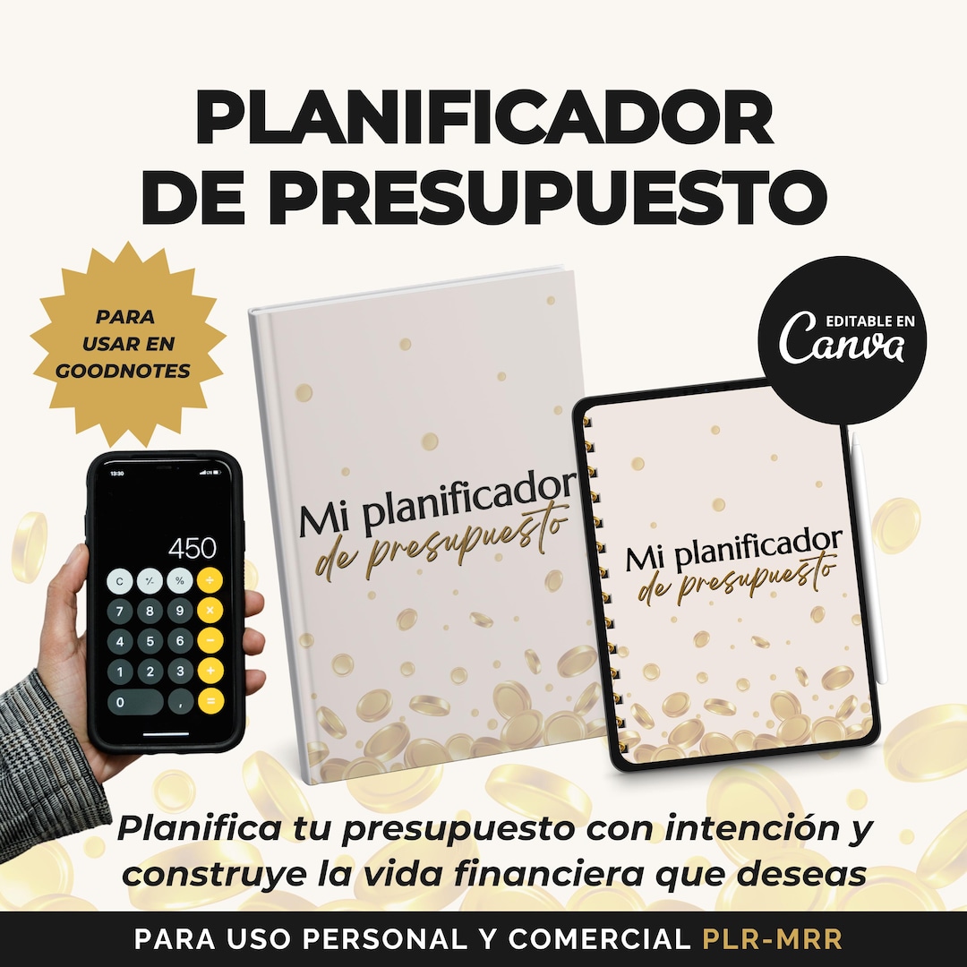 Digital and Printable Budget Planner in Spanish. Editable Personal ...