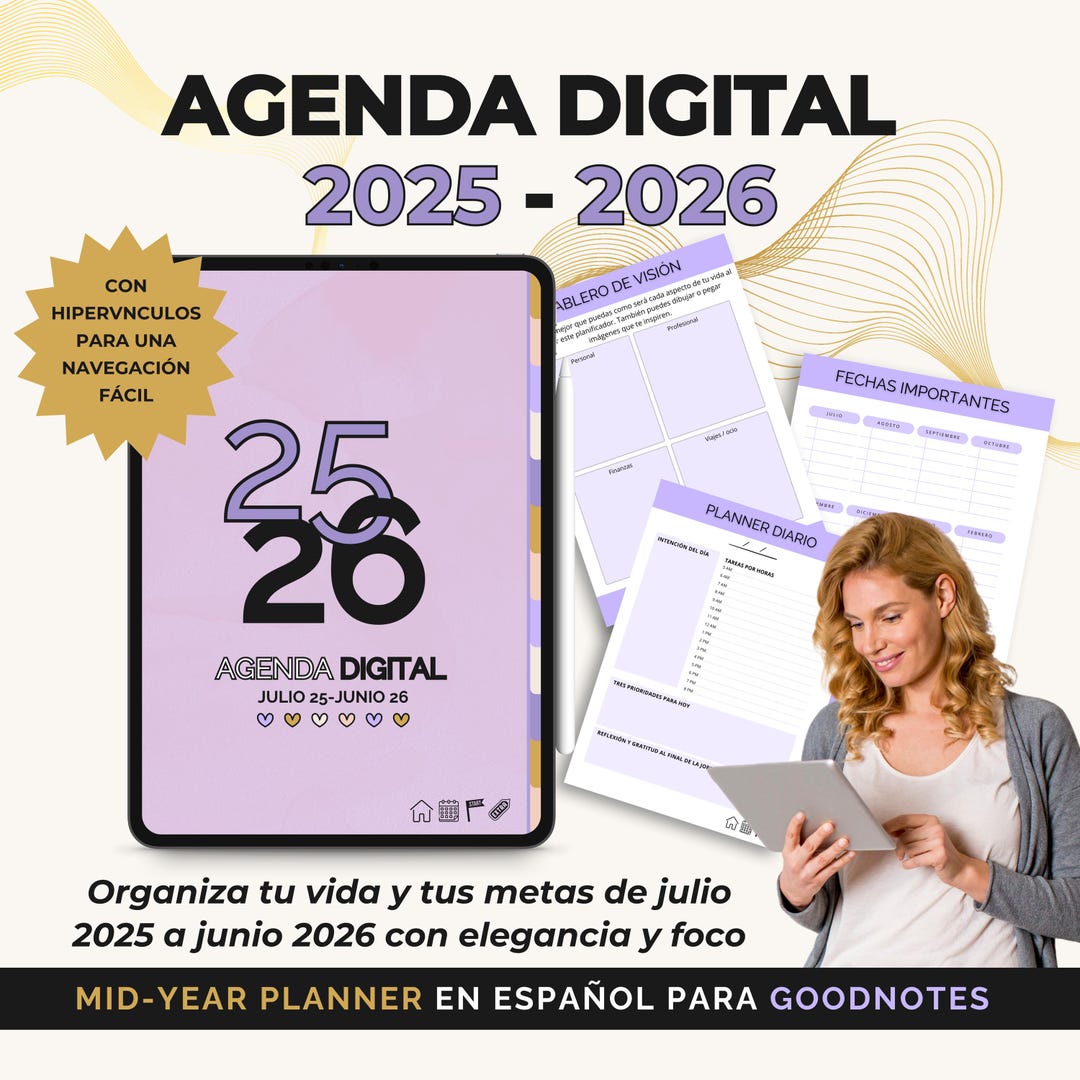 2025-2026 Mid-year Planner in Spanish With Daily, Weekly, and Monthly ...