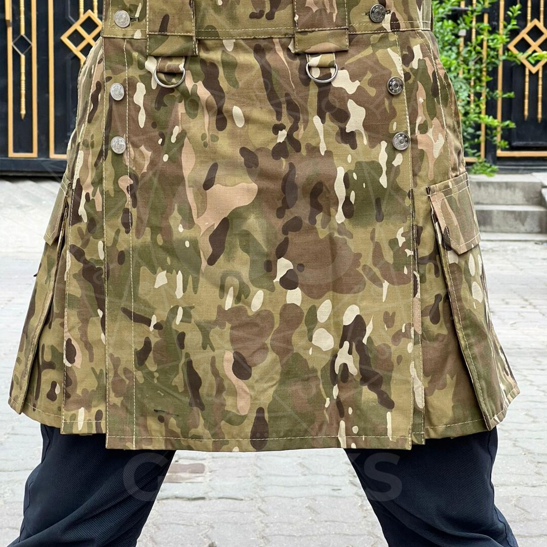 Discover the Masogreek Multicam Camo Kilt – Durable Multi-pocket ...