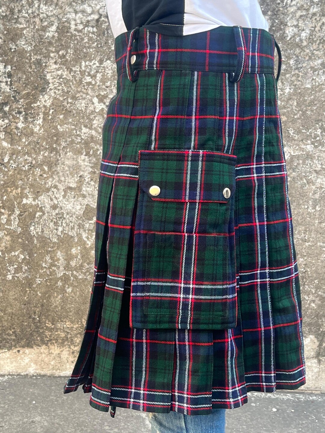 Traditional Scottish Kilt in Scottish National Tartan Utility,tartan ...