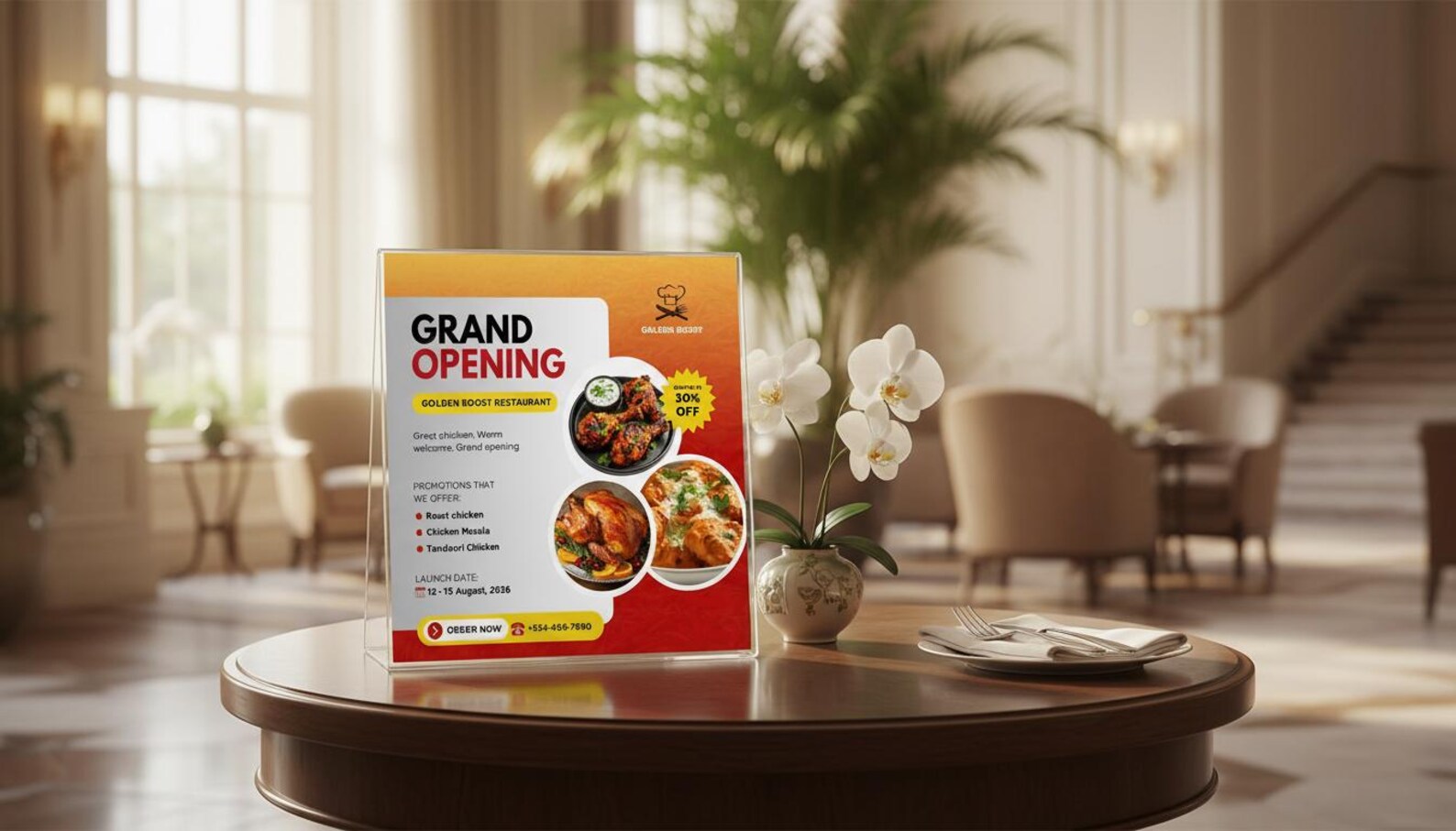 Grand Opening Restaurant Flyer | Food Promotion Poster | Chicken ...