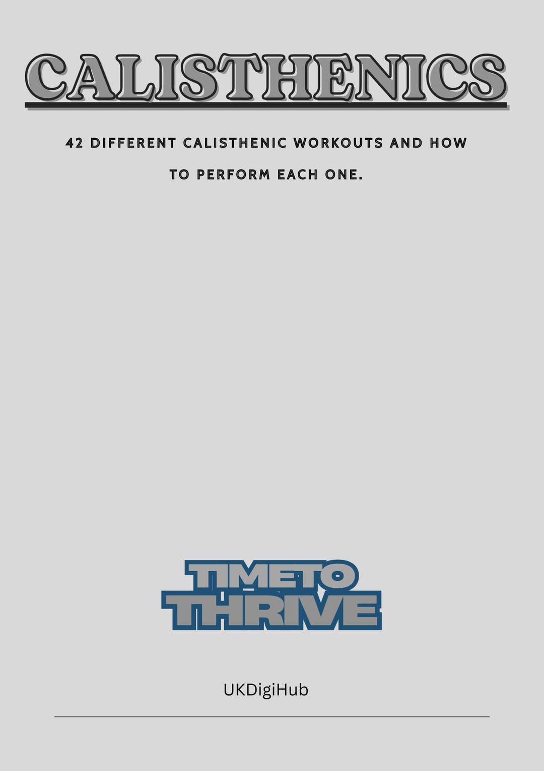 Calisthenics Workout E Book - Bodyweight Training - Strength Training ...