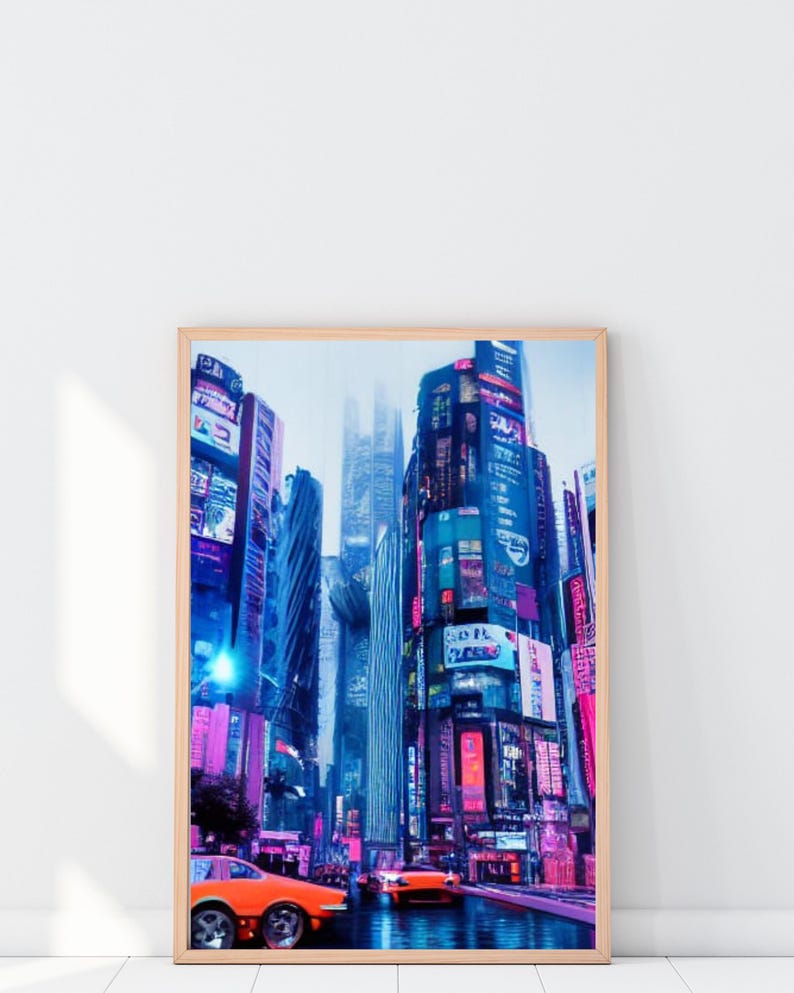Neon Overdrive - Futuristic Cyberpunk Cityscape With Glowing Cars and ...