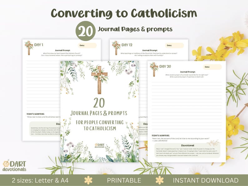 Catholic Conversion Journal: 20-day Devotional Prompts (digital ...