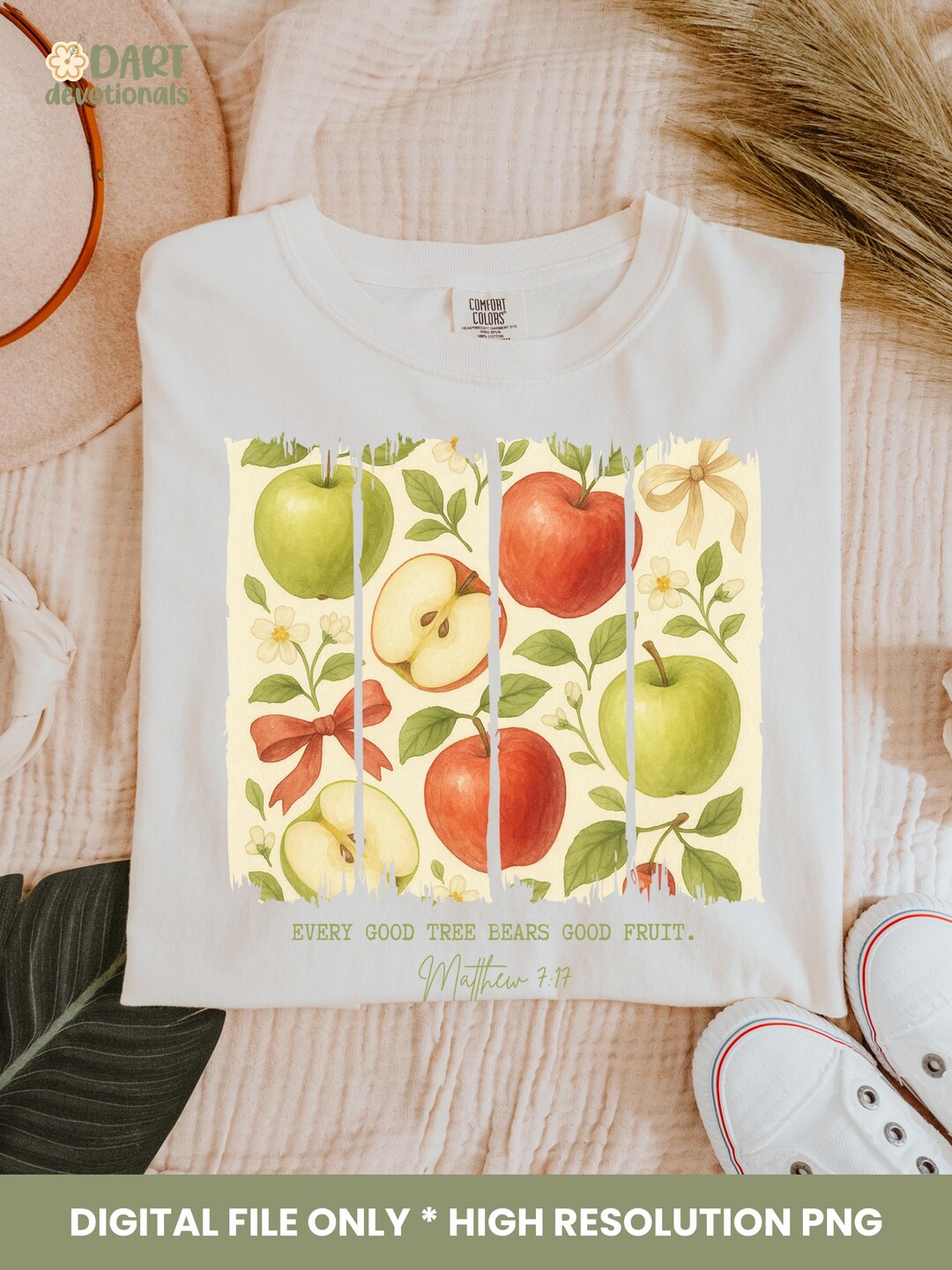 Fruit of the Spirit PNG: Christian Apple Bible Verse Design (digital ...