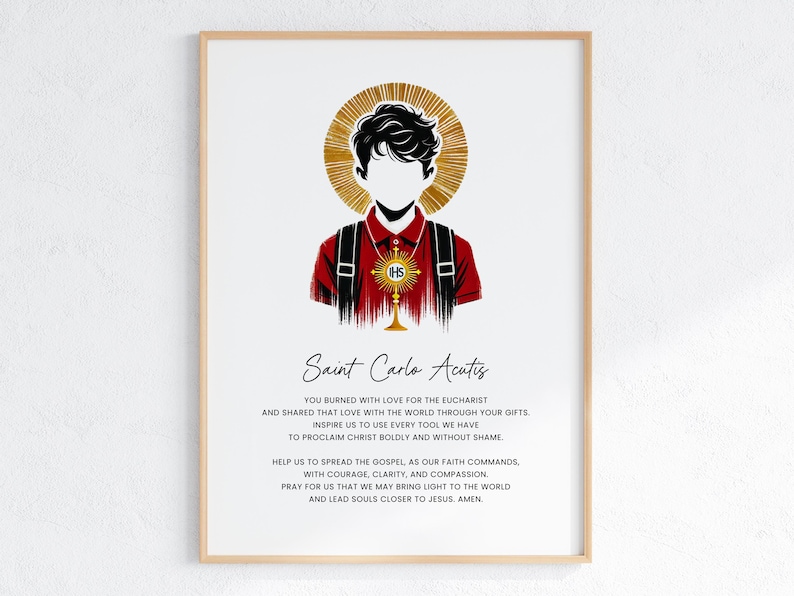 Saint Carlo Acutis Print: Modern Catholic Home Decor (digital Download ...