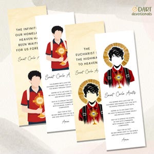 Saint Carlo Acutis Bookmark, Catholic Prayer Card (PDF) - Etsy