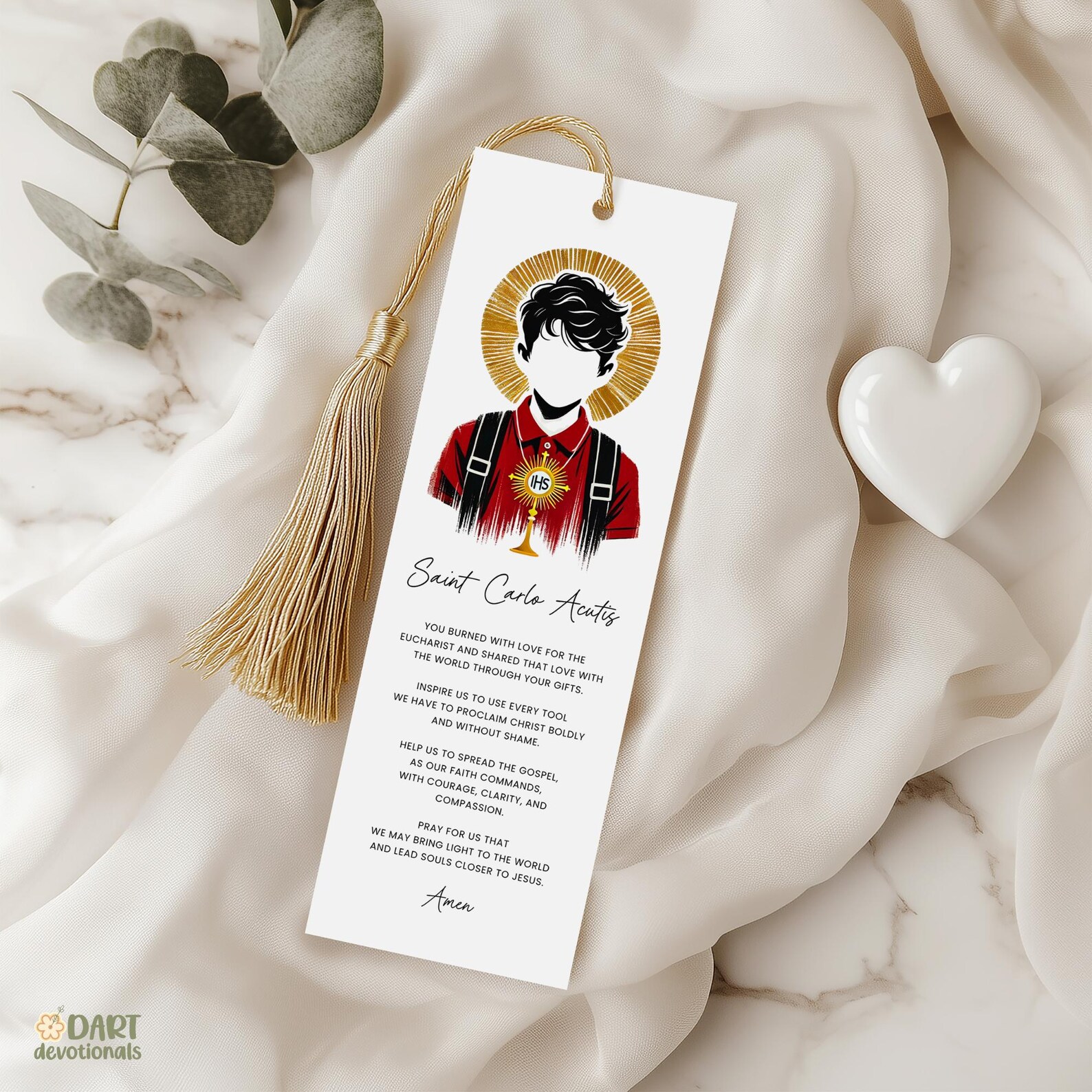 Saint Carlo Acutis Printable Bookmark, Catholic Gifts Prayer Cards ...