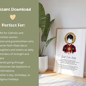 Saint Carlo Acutis Print: Modern Catholic Home Decor (digital Download ...