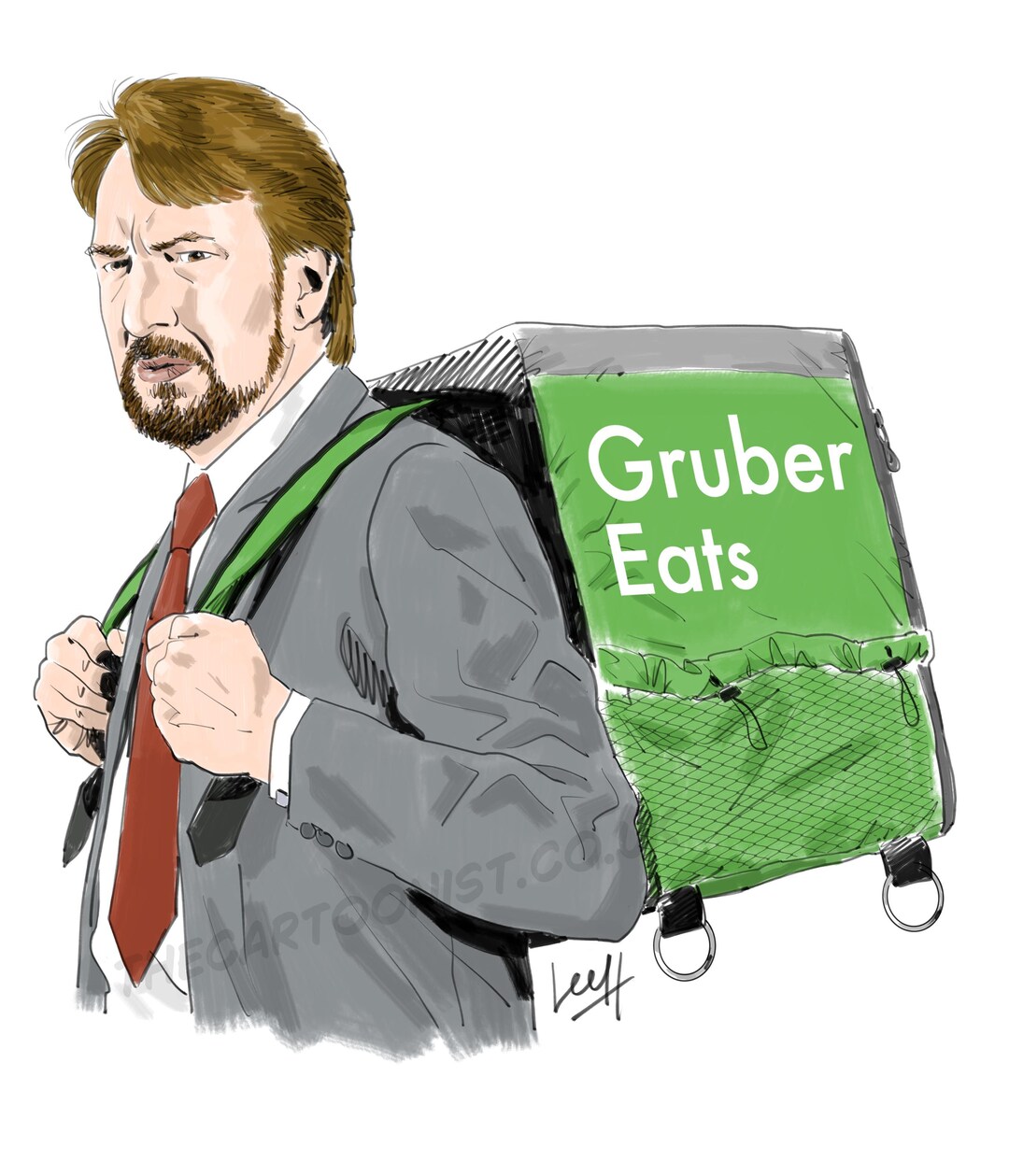 Signed 'gruber Eats' Cartoon Print - Etsy UK