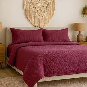 raspberry bedspread