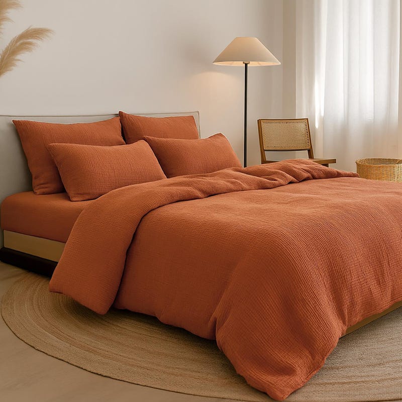 Clay Rust Bedding - Etsy