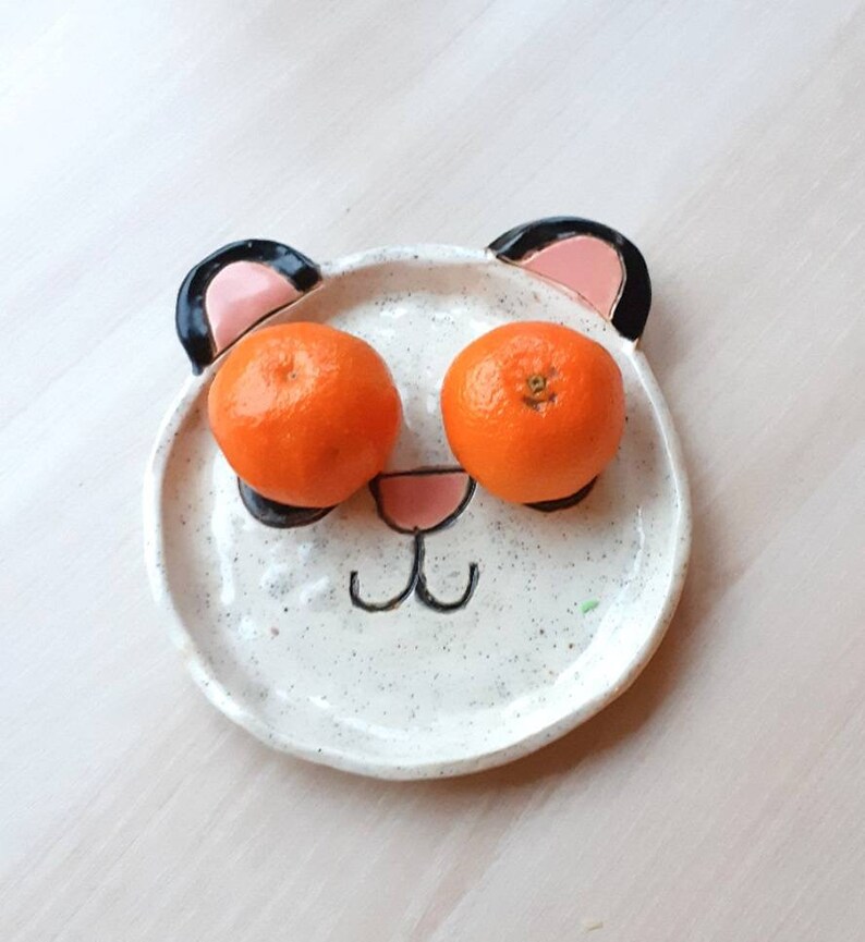 Panda Ceramic Plate Pottery Dish for Kids Panda Lovers Gift - Etsy
