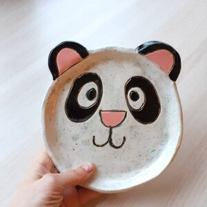 Panda Ceramic Plate Pottery Dish for Kids Panda Lovers Gift - Etsy