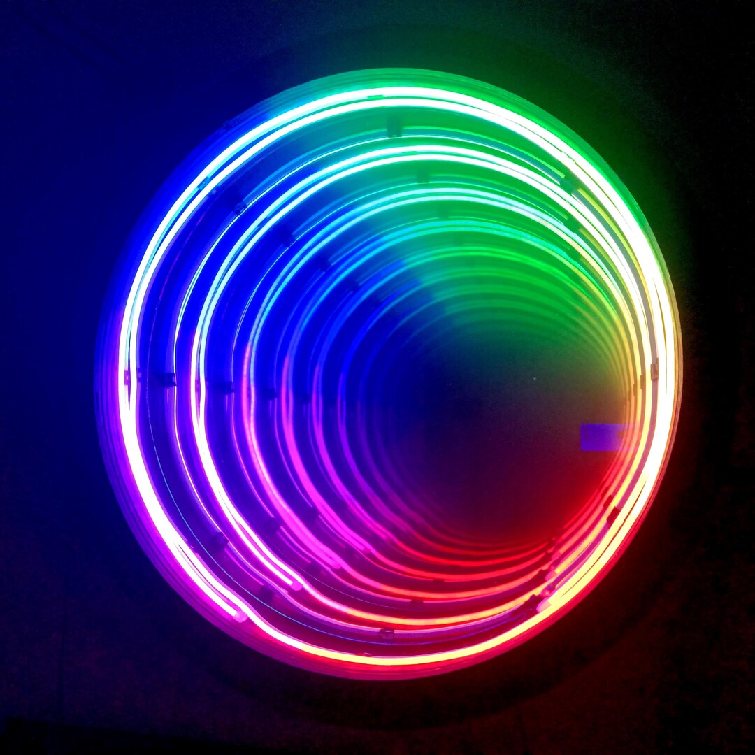 Circular Infinity Mirror - Etsy