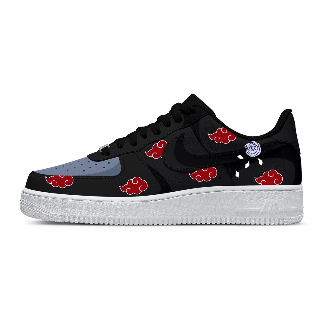 Custom Painted Naruto Sneakers, Custom Akatsuki Konan Shoes, Handmade ...