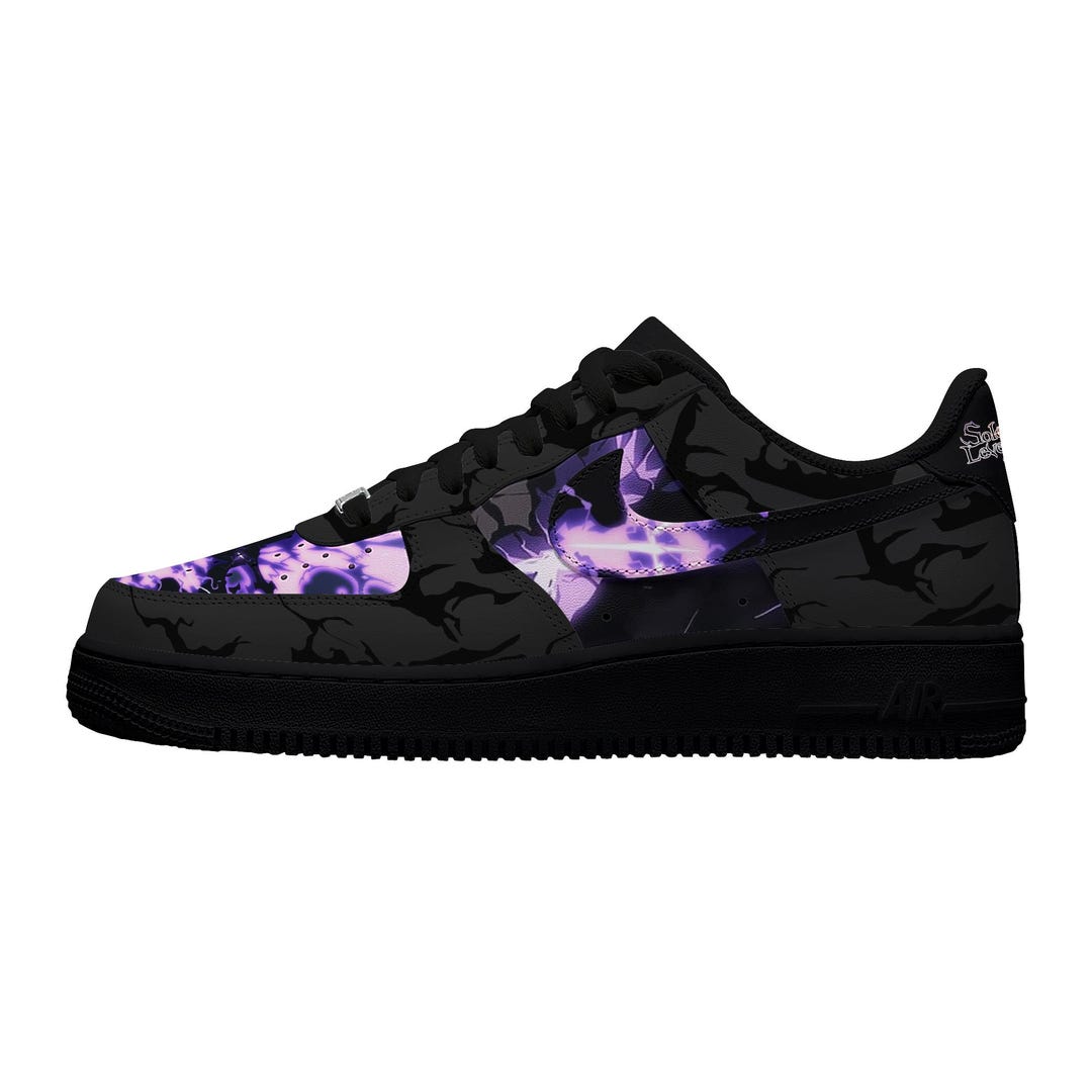 Custom Sung Jinwoo LVL Max Sneakers, Solo Leveling Custom Shoes, Sports ...
