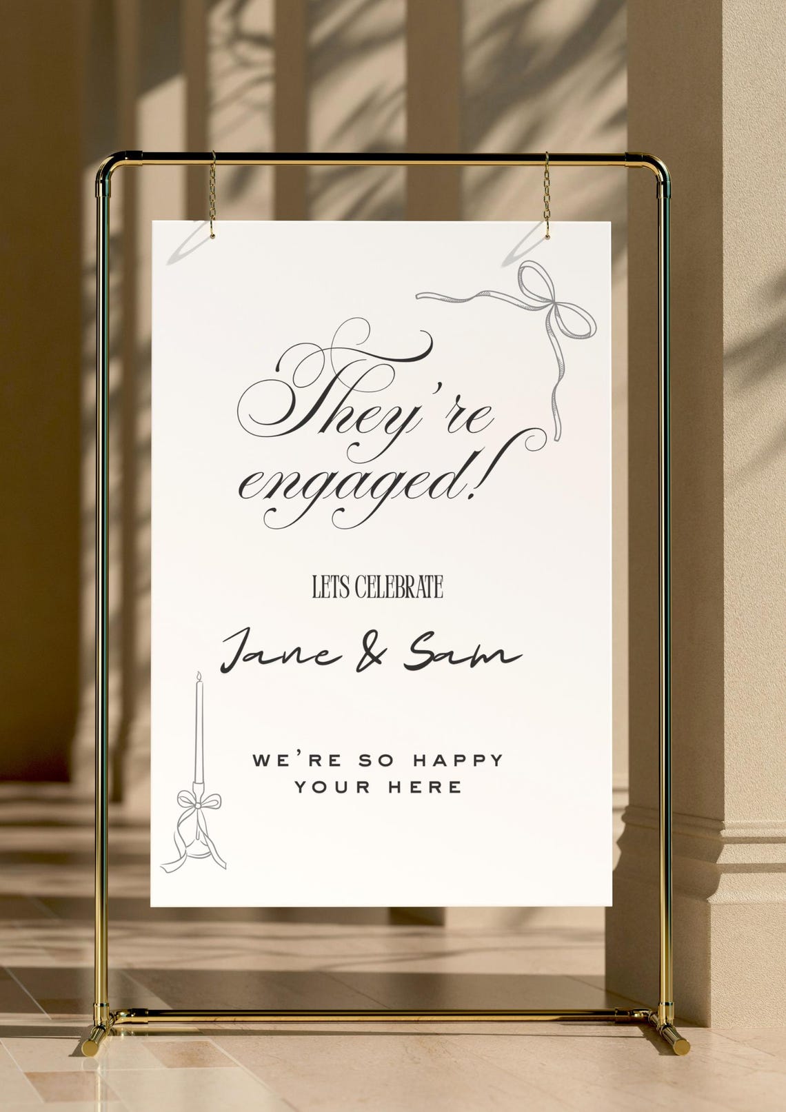Engagement Welcome Poster, Printable A1 Sizing - Etsy