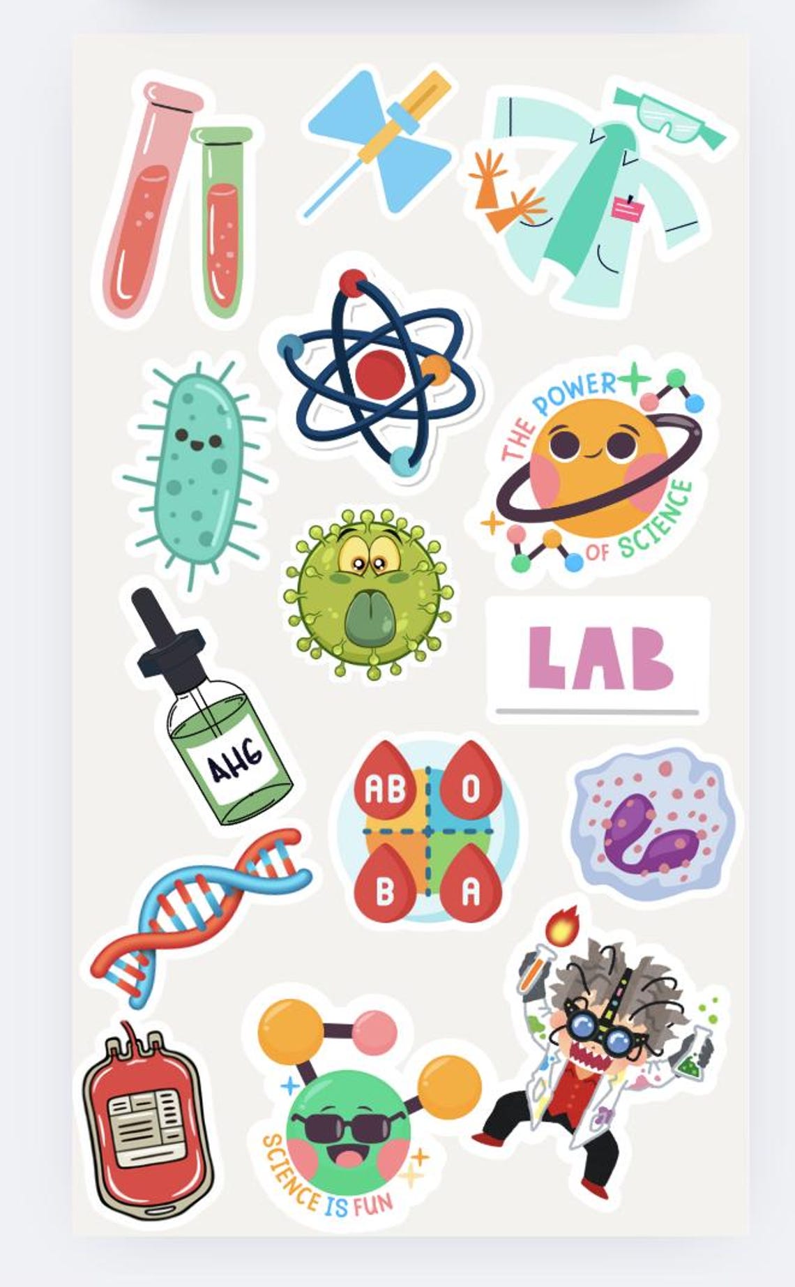 Laboratory Science Printable Stickers - Etsy