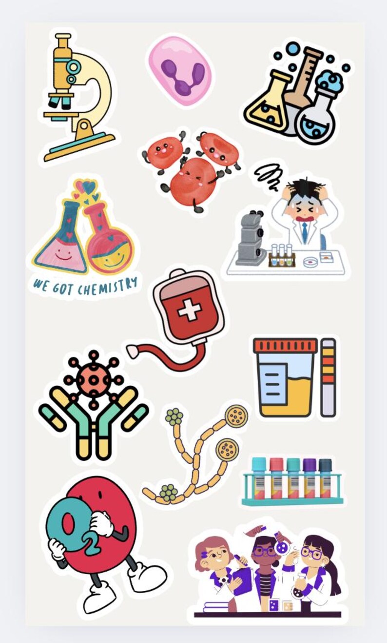 Laboratory Science Printable Stickers - Etsy