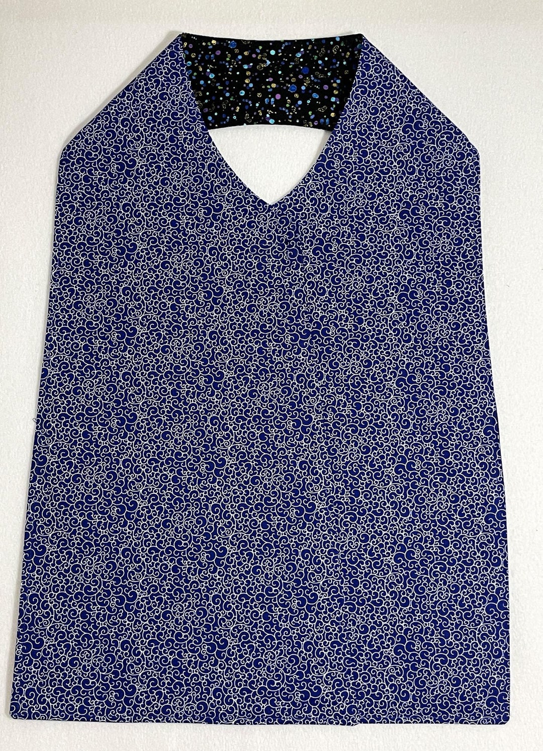 Blue Dining Vest, Bibs for Adults, Adult Bibs for Women, Reversible Bib ...