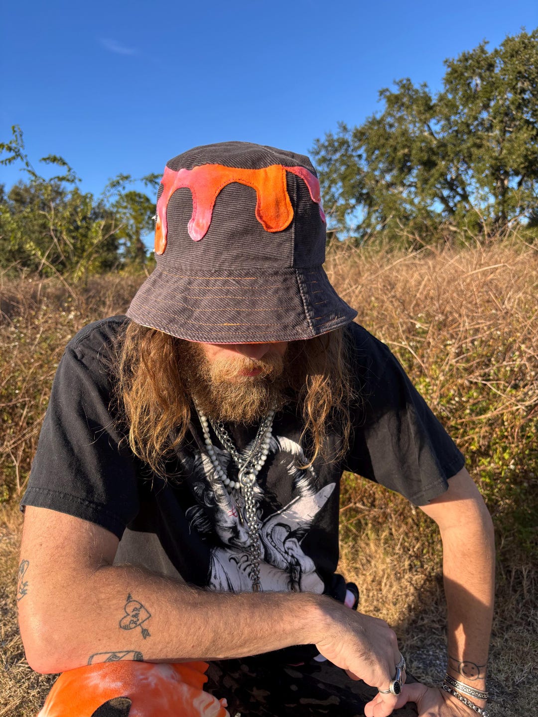 Groovy Bucket Hat With Slime Drip Design - Etsy