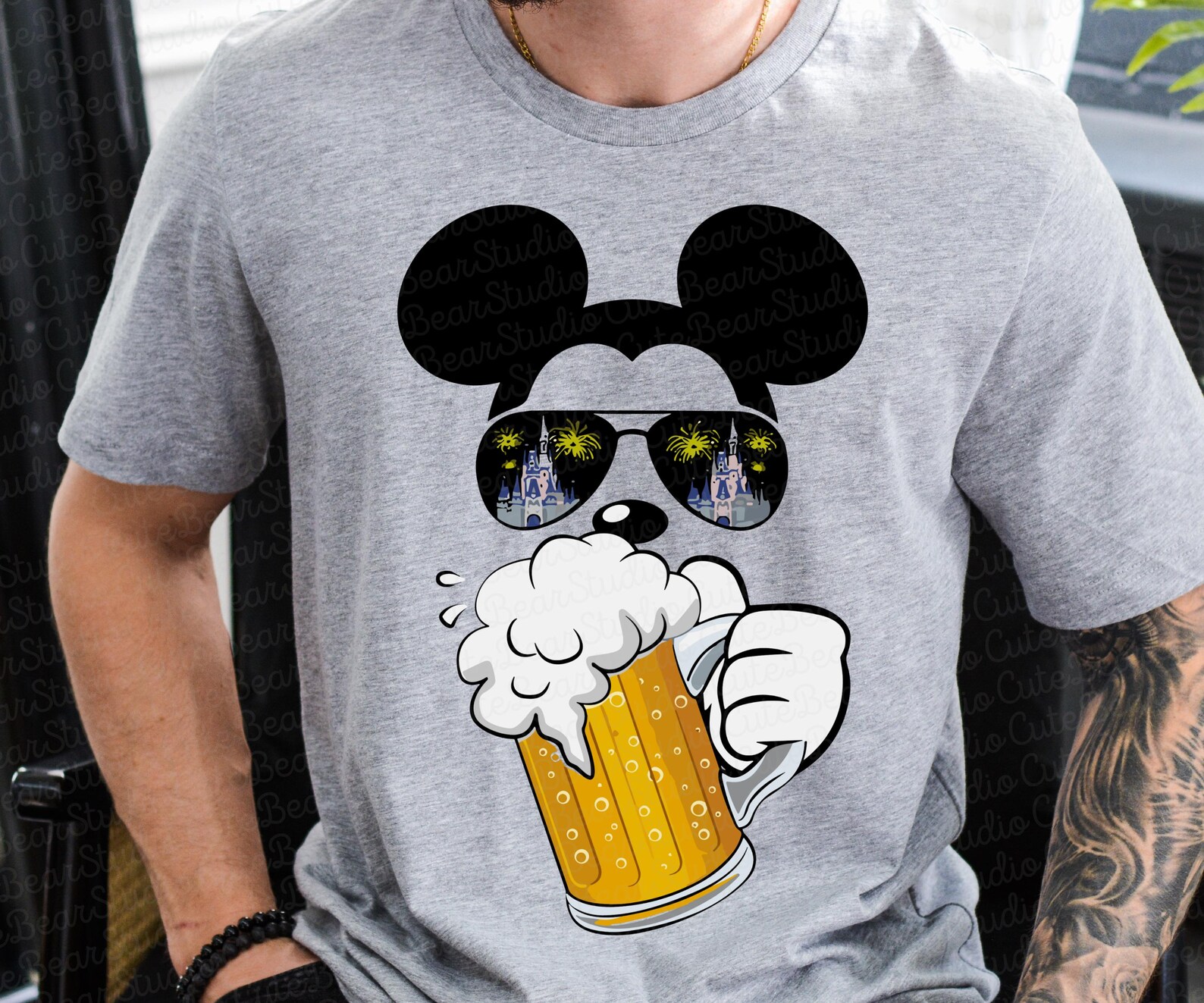 Mickey Beer Minnie Wine Front and Back PNG, Epcot Drinking Around the ...