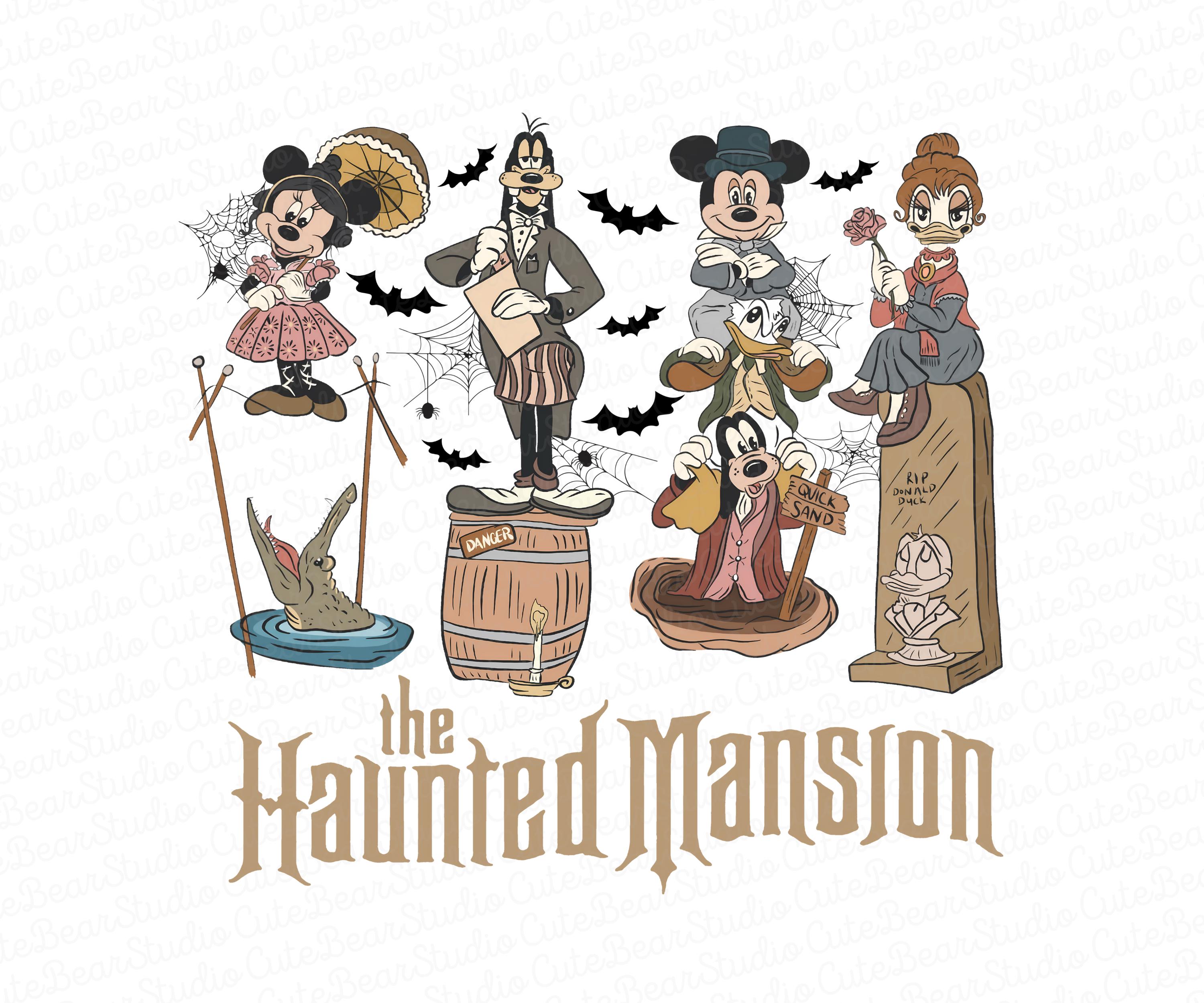 Mickey and Friends Haunted Mansion Png, Haunted Mansion Shirt, Haunted ...