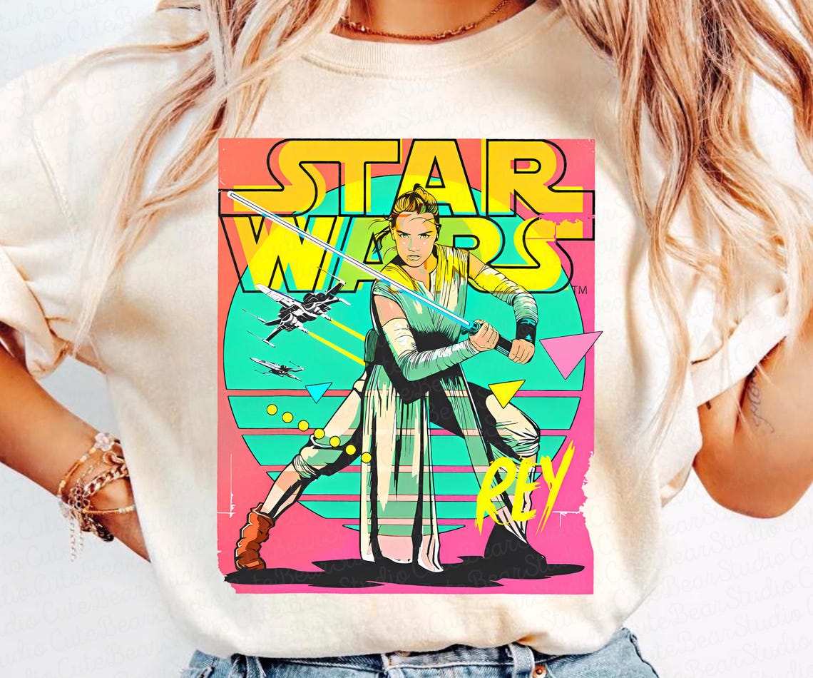 Retro Disney Star Wars Png, the Rise of Skywalker Rey 90S Png, Galaxy's ...