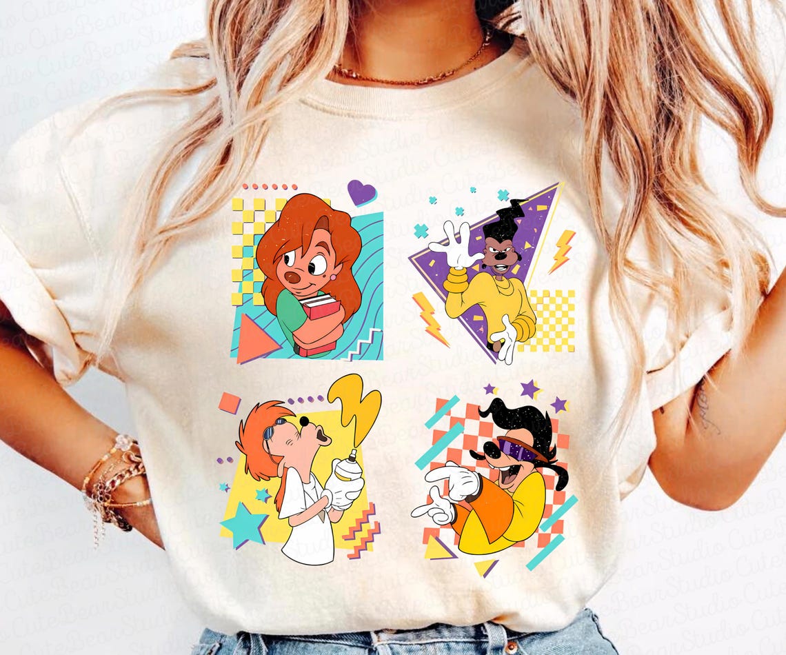 Retro 90s Disney Vintage A Goofy Movie Characters Png, Goofy Max ...