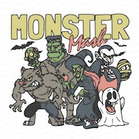 Monster Mash SVG: Halloween Party Characters (digital Download) - Etsy ...