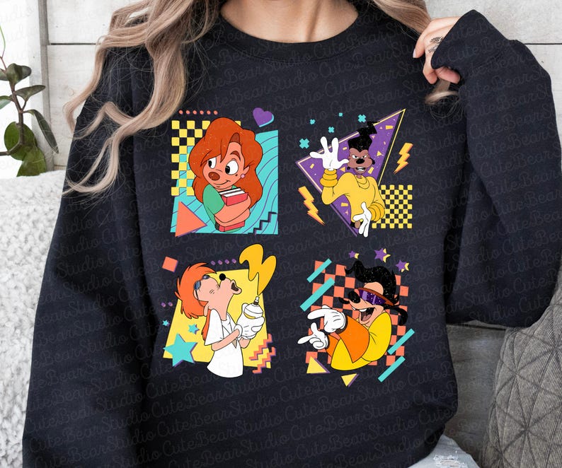Retro 90s Disney Vintage A Goofy Movie Characters Png, Goofy Max ...
