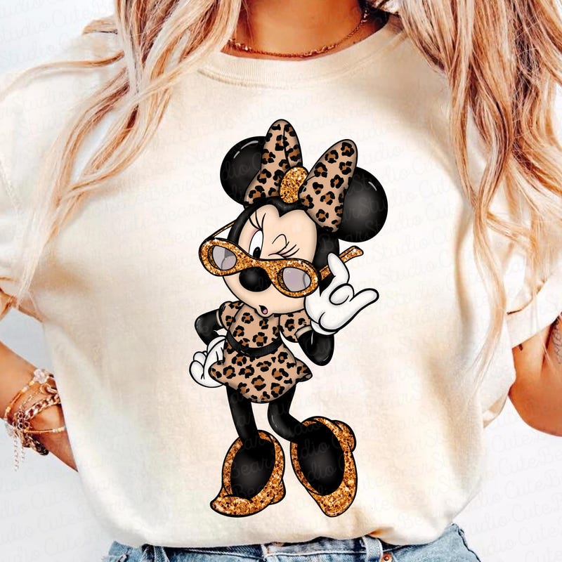 Leopard Minnie Mouse - Etsy