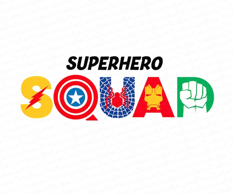 Superhero Squad Svg, Superheroes Friends Shirt Design Svg, Family ...