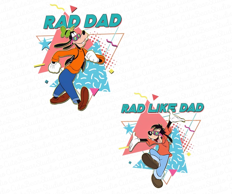 Disney Goofy and Max Goofy Png, Rad Dad and Rad Like Dad Png, Disney ...