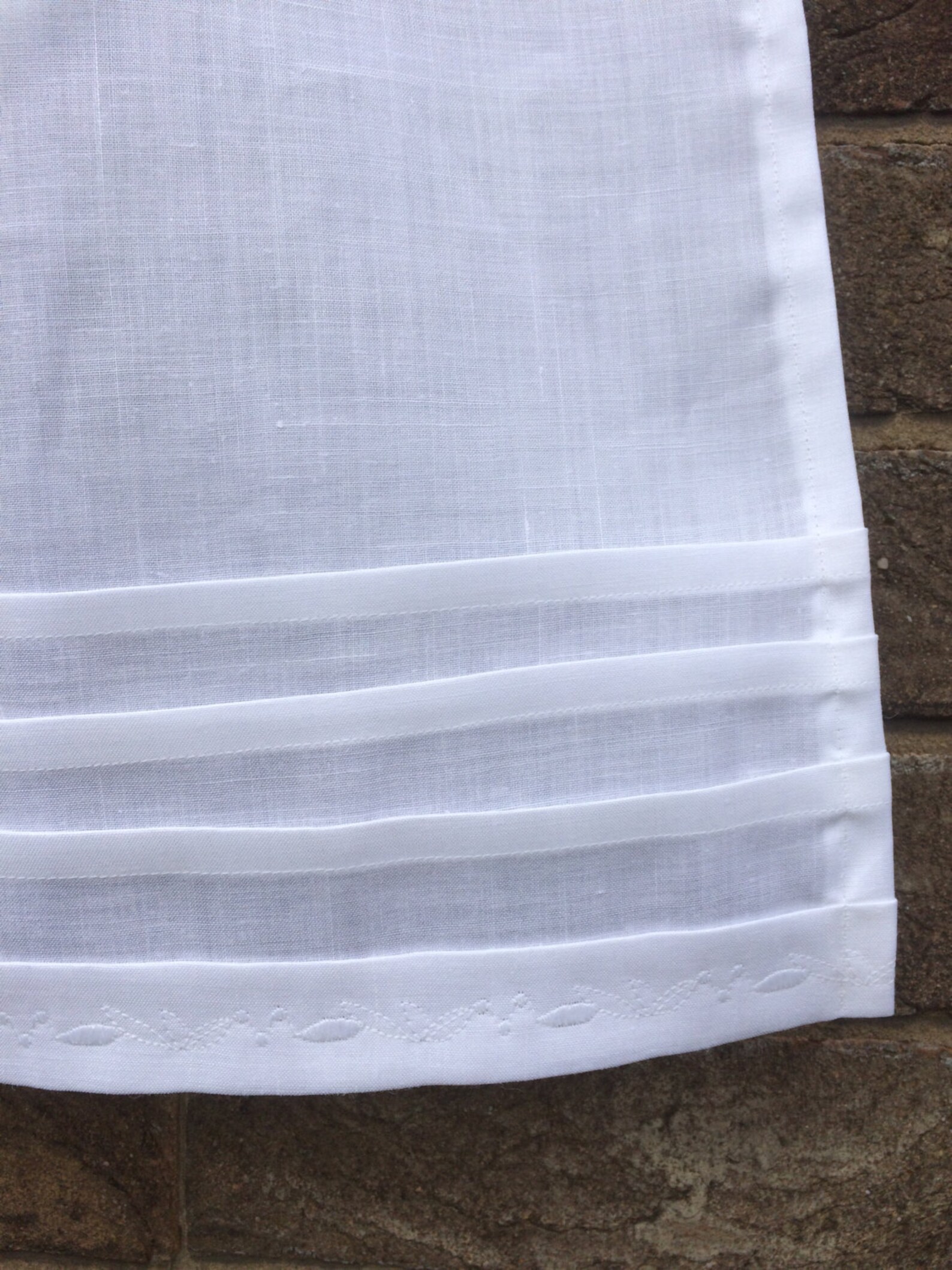 White Linen Valance Curtain Custom Neutral Kitchen Bathroom - Etsy