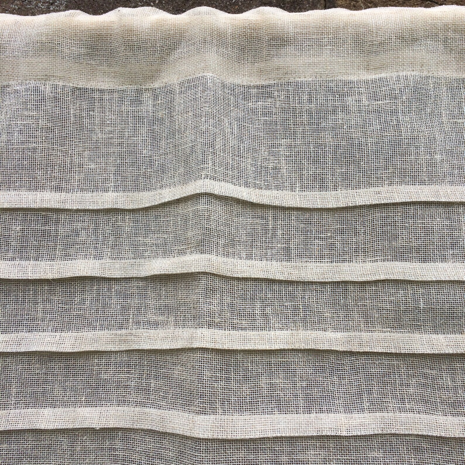 Custom Natural Tall Sheer Linen Panel Kitchen Window Curtain | Etsy