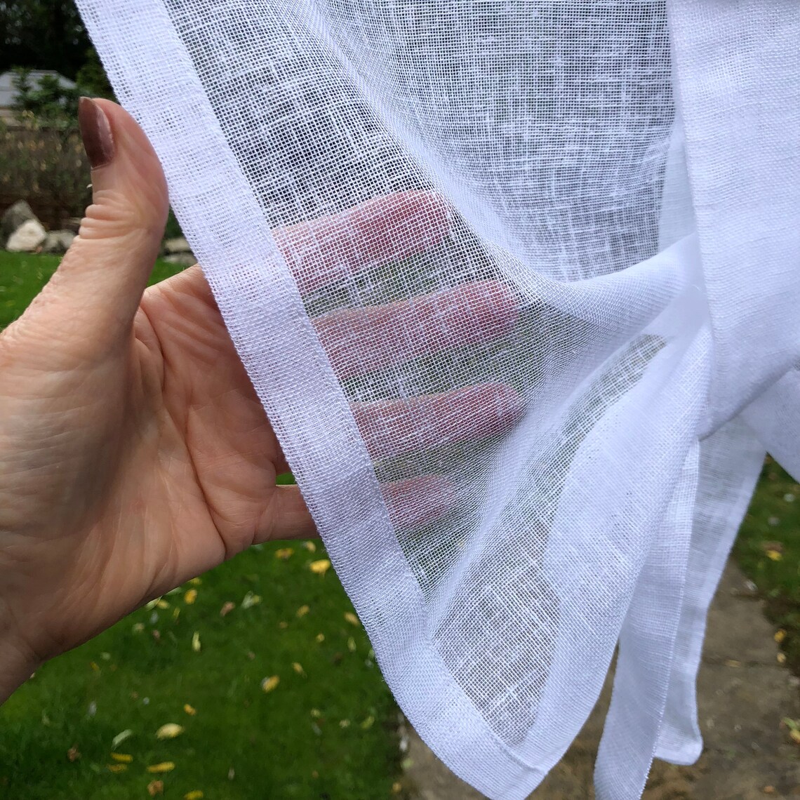 Linen Tie up Curtain With Crown Monogram Grey Valance Roll - Etsy UK