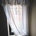 White Linen Lace Panel Bathroom Window Curtain New Home - Etsy