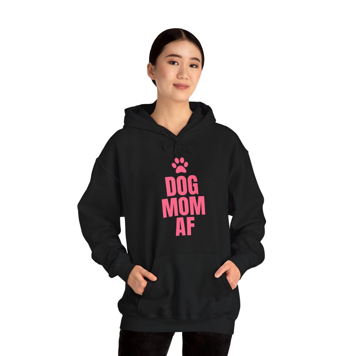 Dog Mom AF Hoodie | Funny Dog Lover Gift | Cozy Dog Mom Sweatshirt ...