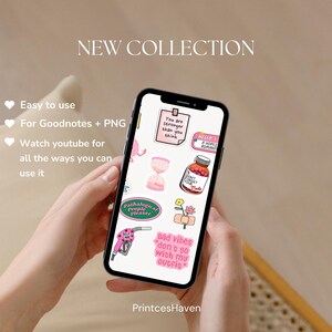 Mental Health & Self-care Digital Stickers | Positive Affirmation PNG ...