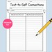 Text-to-self Connections Worksheet | Text-to-self Graphic Organizer ...
