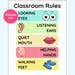 Classroom Rules Poster: Visuals for Preschool & Kindergarten (digital ...