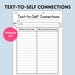 Text-to-self Connections Worksheet | Text-to-self Graphic Organizer ...