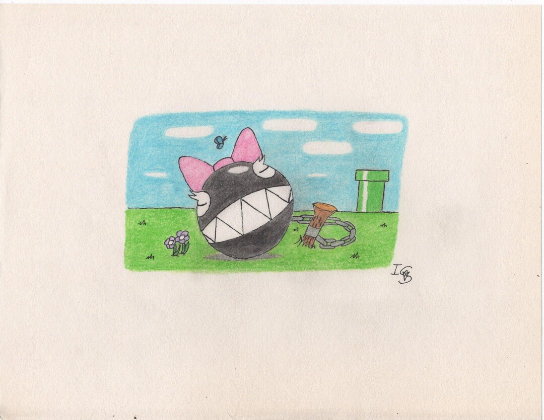 Female Chain Chomp Hand Drawn Art Print 8.5x11 - Etsy