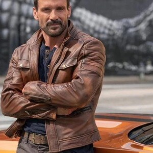 Frank Grillo Boss Level Leather Jacket Men's Celebrity Leather Jacket ...