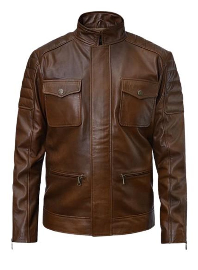 Frank Grillo Boss Level Leather Jacket Men's Celebrity Leather Jacket ...
