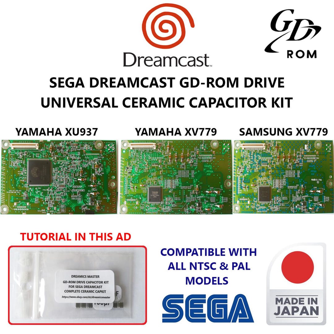 Sega Dreamcast - GD-ROM Ceramic Capacitor Kit for All Drives - Etsy