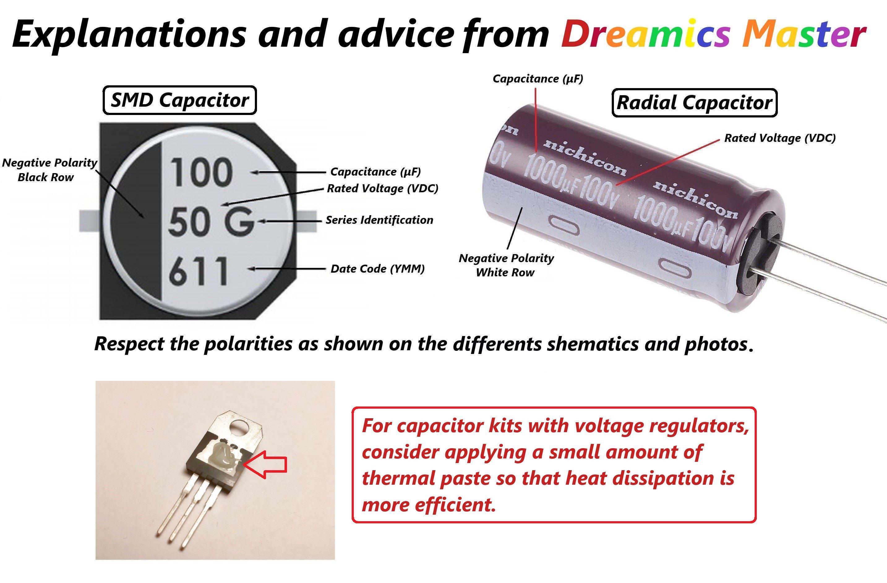 SEGA Game Gear Replacement Capacitors | Complete Cap Kit | Sound ...