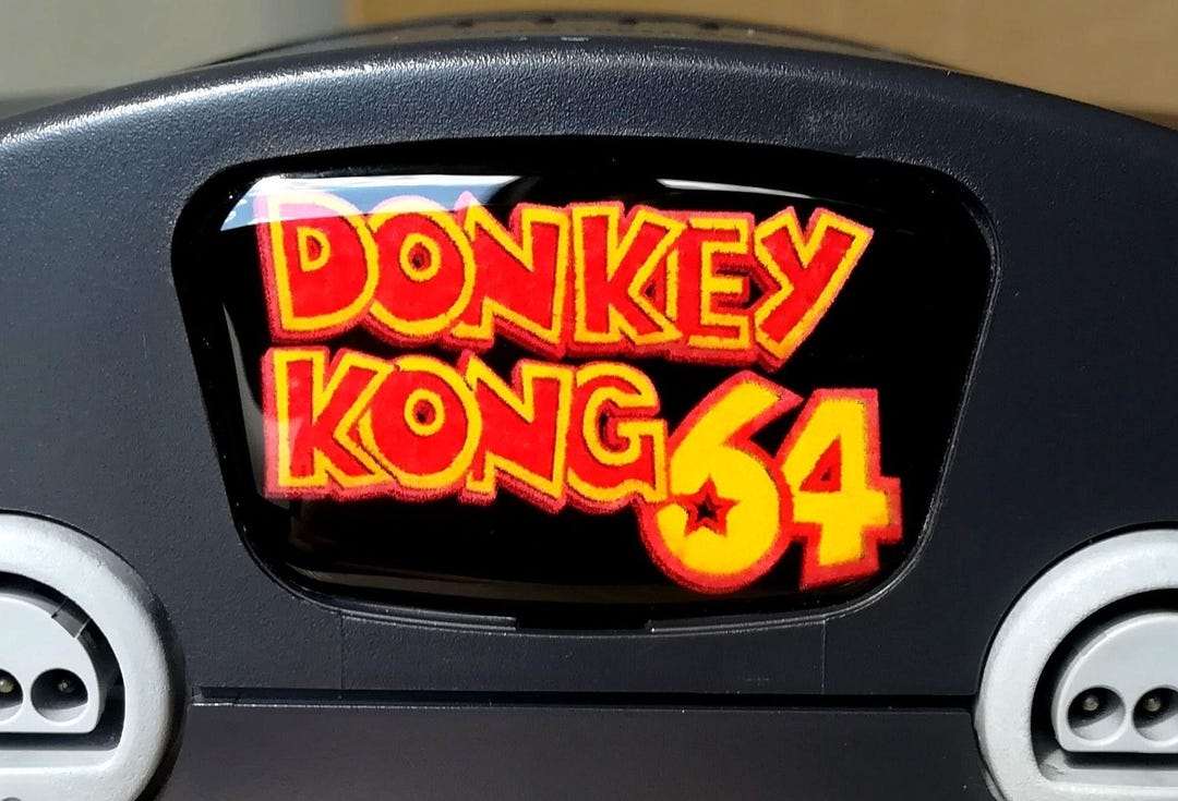 Donkey Kong 64 (version 2), Logo, Faceplate | for Nintendo 64 Console ...